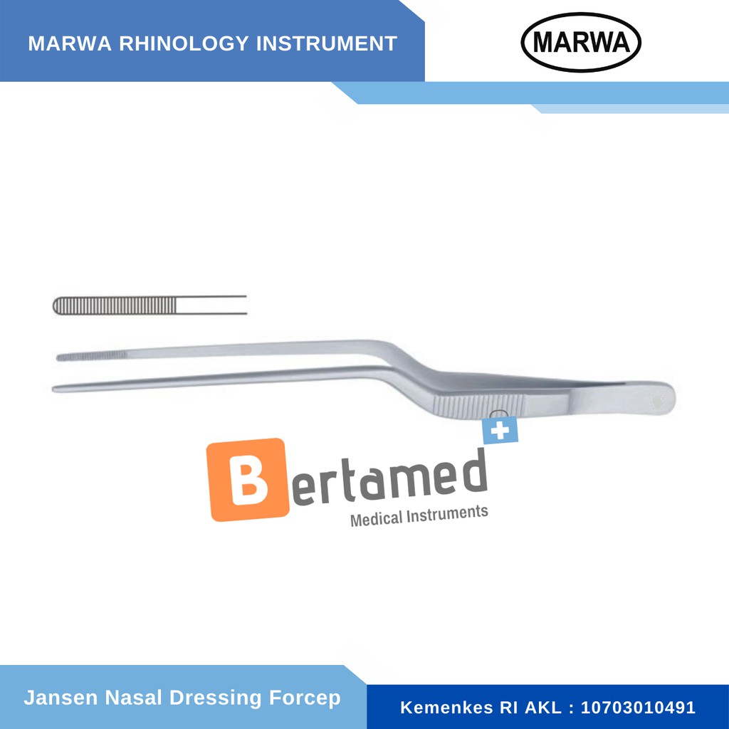 Jual Jansen Nasal Forcep Bayonet Shaped / Pinset Hidung Bayonet ...