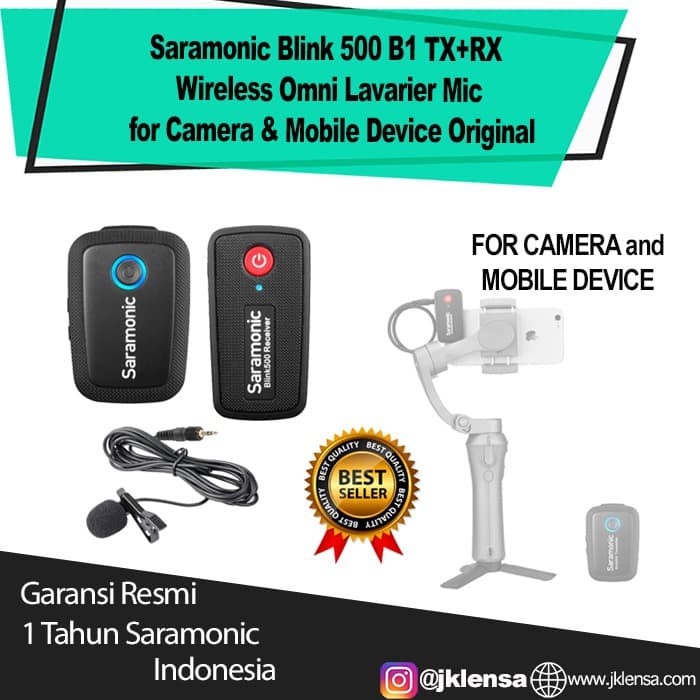 Jual Saramonic Blink 500 B1 MIC/MICROPHONE /MIKROFON Wireless Omni ...
