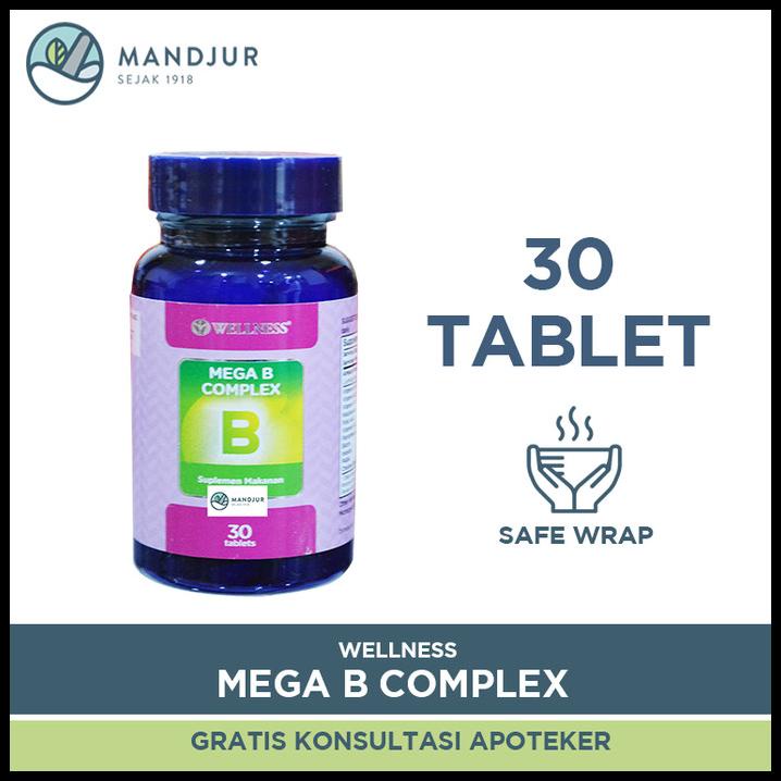 Jual Wellness Mega B Complex Isi 30 Tablet - Vitamin Anti Stress Dan ...