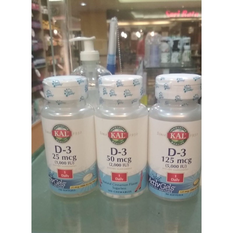 Jual KAL Vitamin D3 1000 IU 2000 IU 5000 IU (KAL) 100% original ...