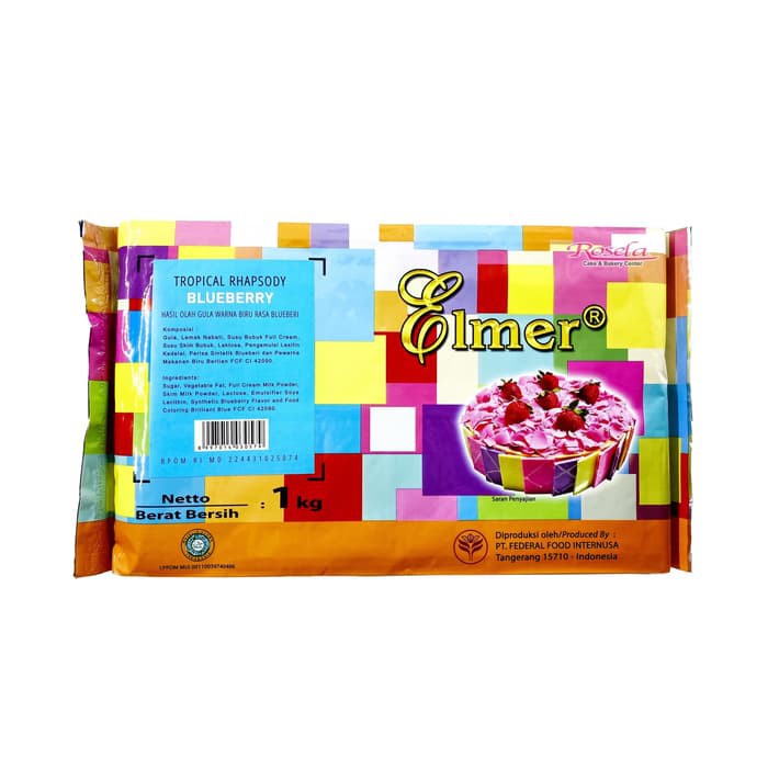 Jual Elmer Chocolate Compound Tropical Rhapsody Blueberry 1 Kg | Shopee ...