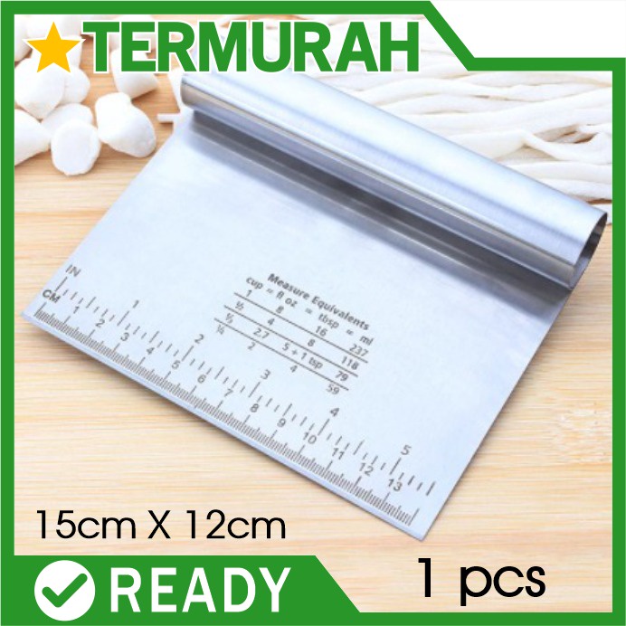 Jual Scrapper pemotong STAINLESS dough cutter Kape skrap adonan pisau ...