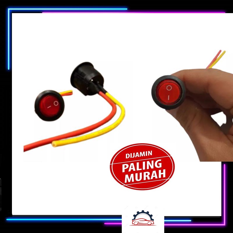 Jual Saklar Switch Tombol Bulat On Off LED Motor Mobil Lampu Universal ...