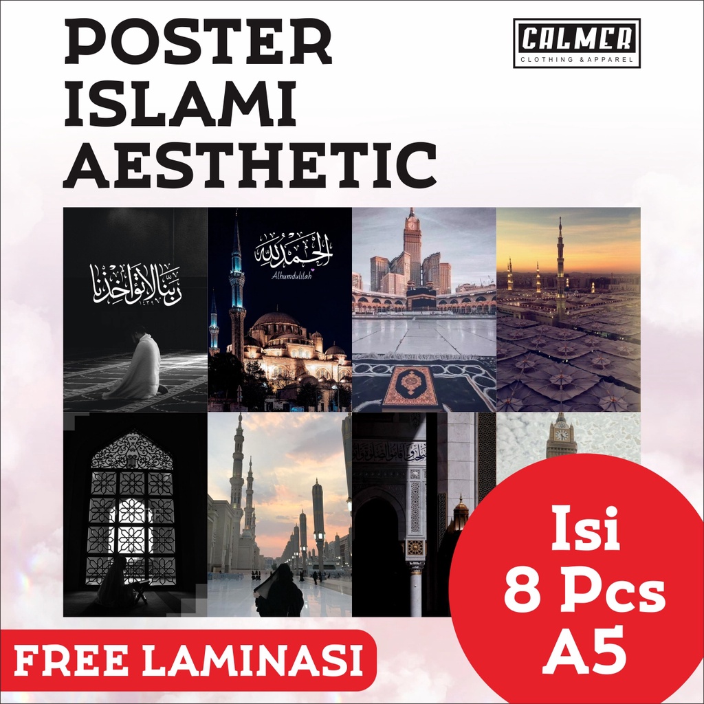 Jual Poster dinding islami hijab quran aesthetic A5 Laminasi | Shopee ...