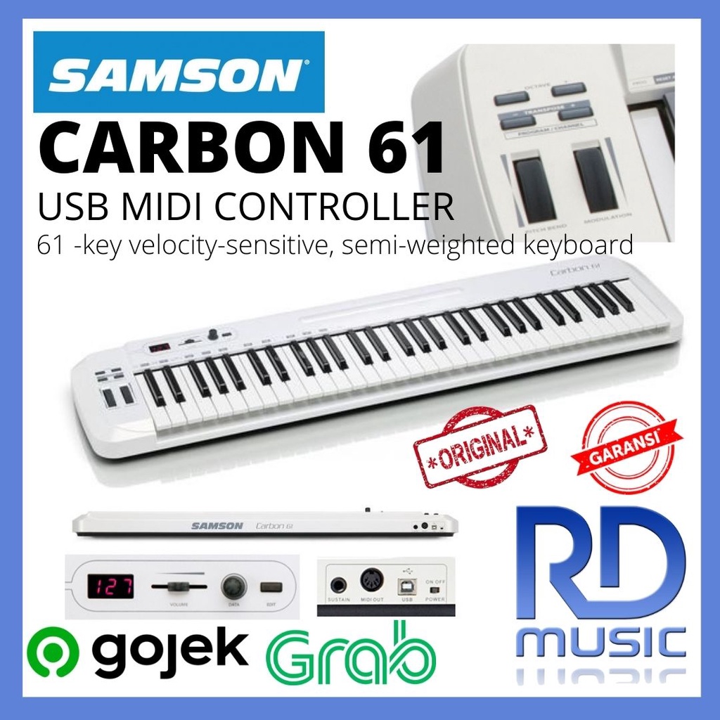 Jual Samson Carbon 61 - USB/MIDI Keyboard Controller | Shopee Indonesia