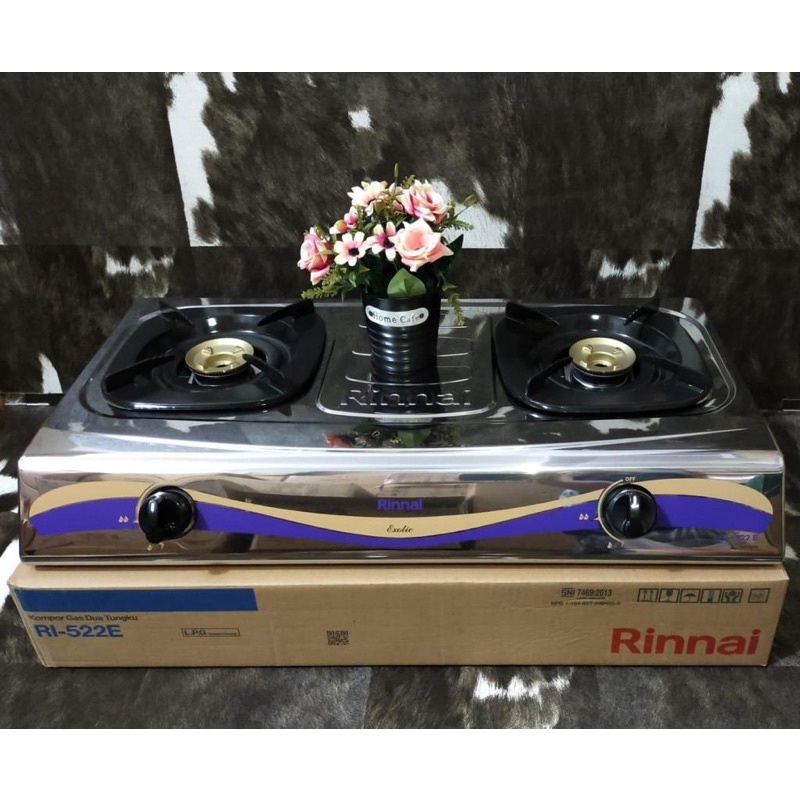 Jual RINNAI RI522E Kompor Gas 2 Tungku RI-522E | Shopee Indonesia