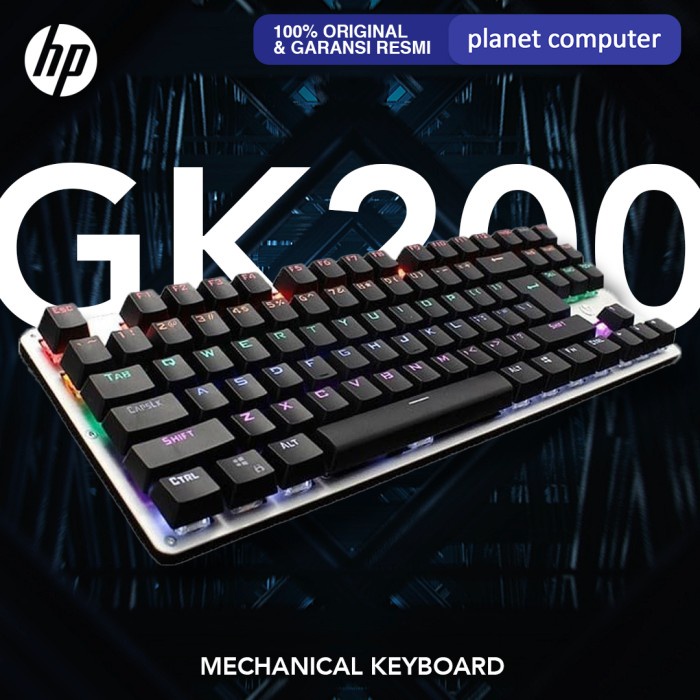 Jual Keyboard Gaming HP GK200 RGB Blue Switch TKL Mechanical Keyboard ...