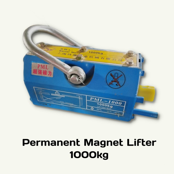 Jual Permanent Magnet Lifter 1T 1000kg Magnetic Lifting Pengangkat ...