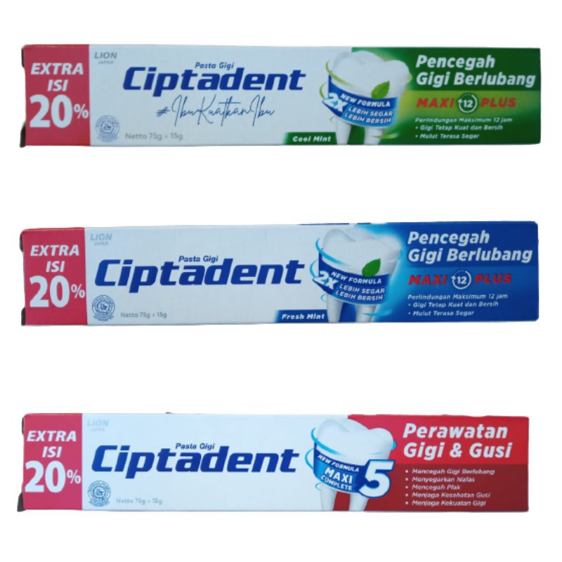 Jual SK Ciptadent Pasta Gigi 75gr 75 gr Fresh Cool Mint Maxi Complete ...