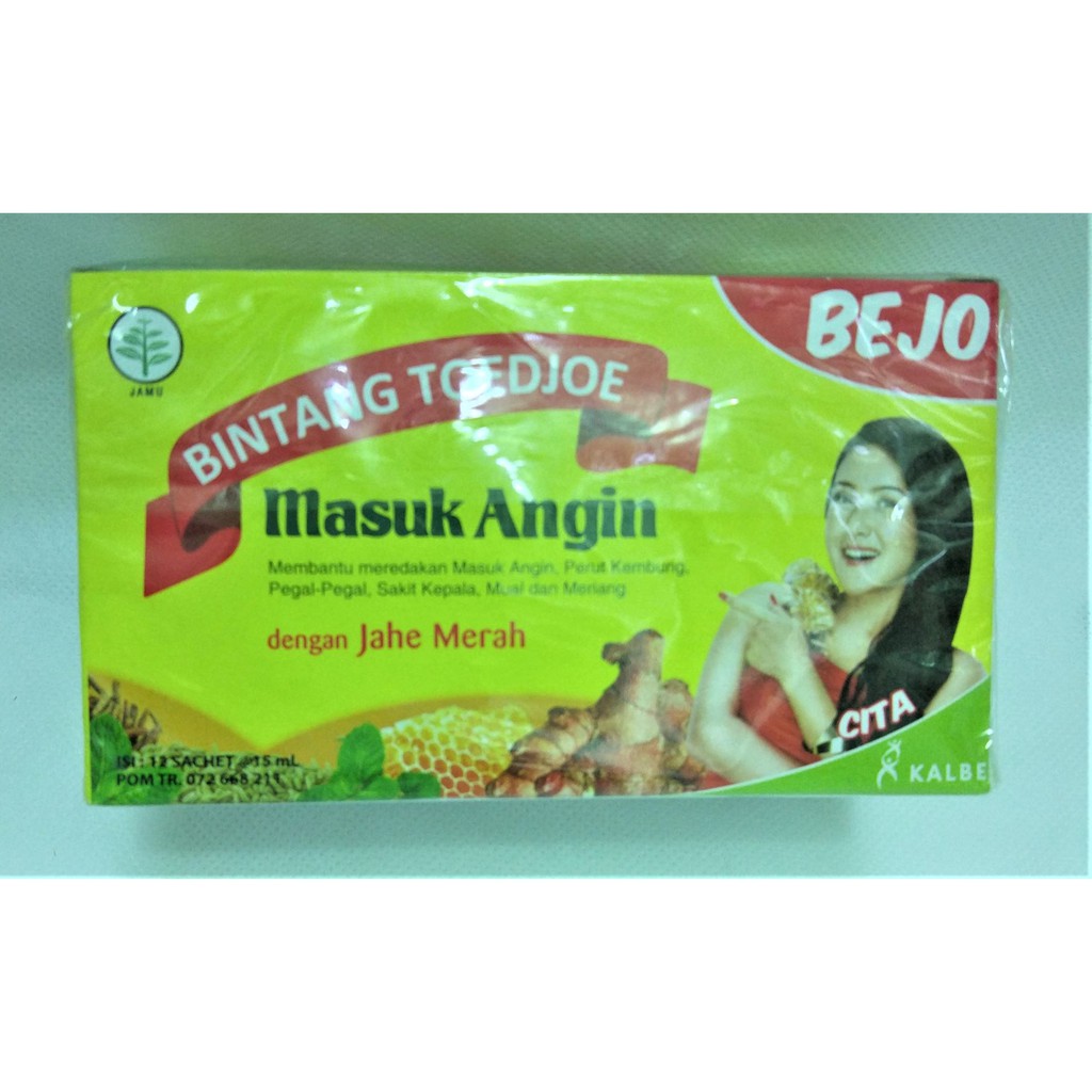 Jual Bintang toedjoe bejo masuk angin bintang tujuh jahe merah - 1 box ...