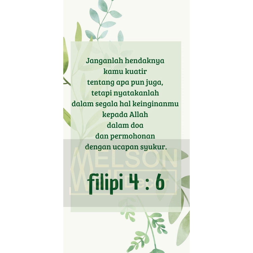 Jual 208/10x20cm/Hiasandinding/ayat/walldekor/katolik/protestan/rohani ...