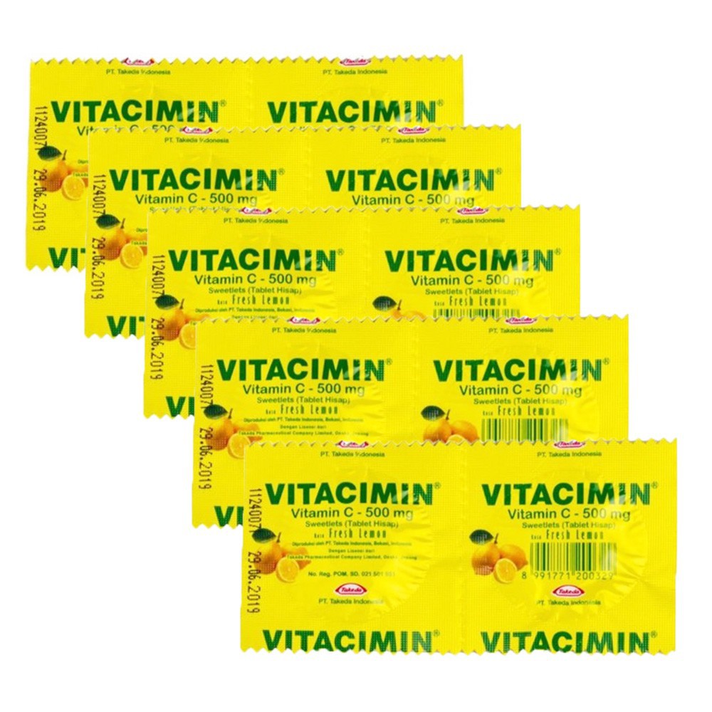 Jual Vitacimin Lemon, Orange, BlueBerry, Fruit Punch Tablet | Shopee ...