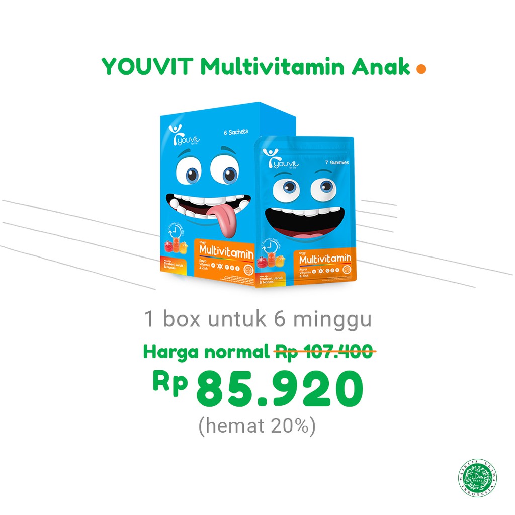 Jual YOUVIT Multivitamin Anak Paket 1 Box | Shopee Indonesia