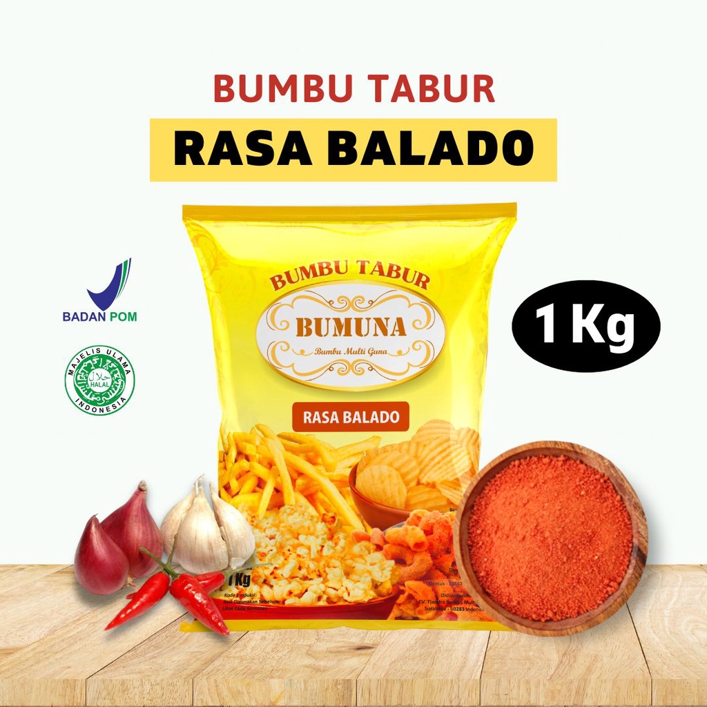 Jual Bumbu Tabur Balado 1 Kg Bumuna / Seasoning Powder / Serbuk Tabur ...