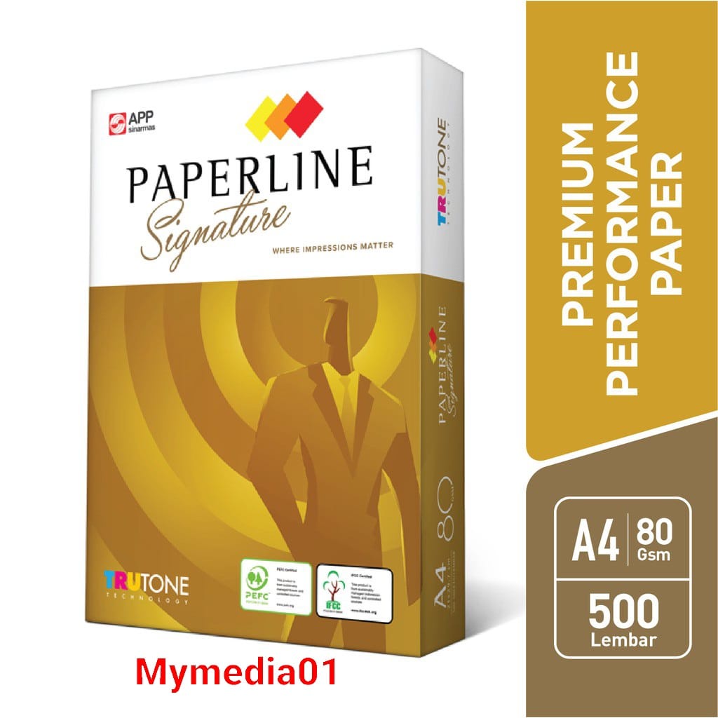 Jual Kertas HVS A4 80gram PAPERLINE Signature/Kertas Fotocopy/Kertas ...