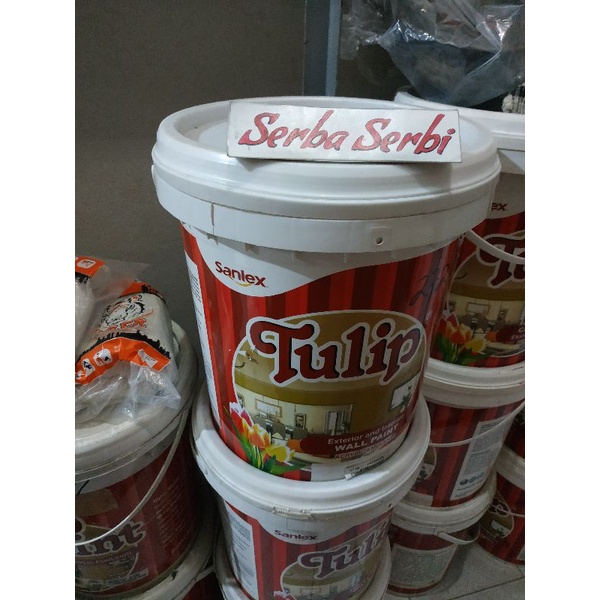 Jual (18KG TULIP) Cat air tembok Wall paint 18kg Tulip paint Sanlex ...