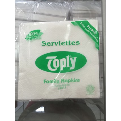 Jual Tissue Kertas / Napkin Merk Toply (Isi 50 Lembar) | Shopee Indonesia