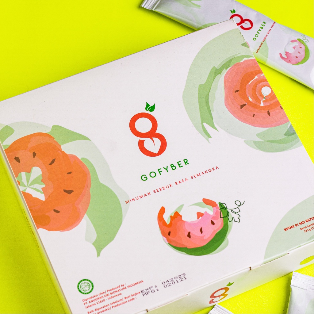 Jual GoFyber Fiber Drink Rasa Semangka 1 Box 15 Sachet | Minuman Diet ...