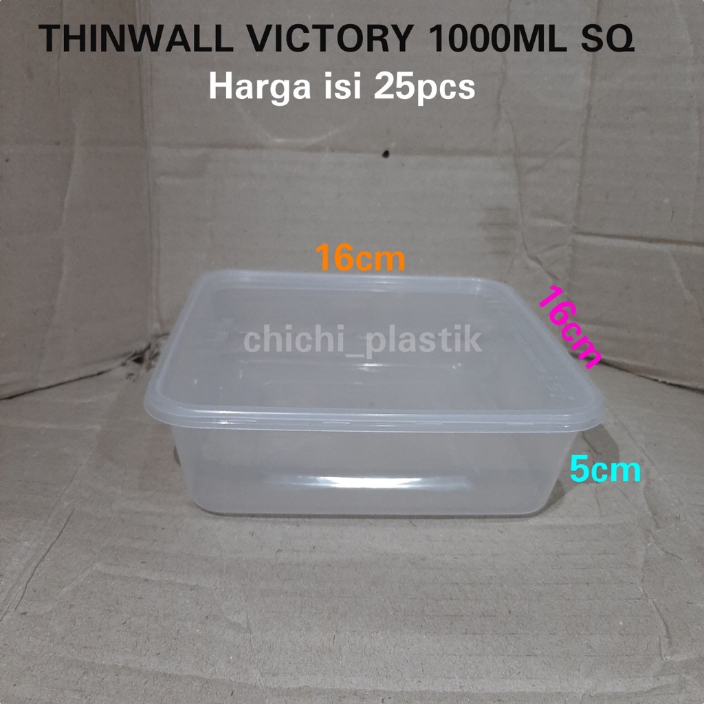 Jual Thinwall food container 1000ml / Kotak Makan Bening / Mangkok ...