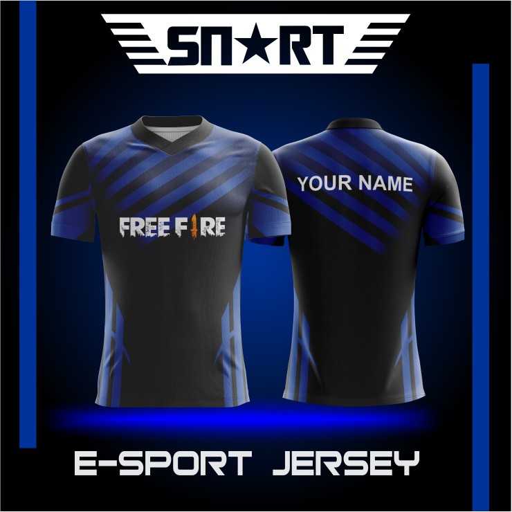 Jual Jersey Free Fire Gaming Esport Squad Custom Printing Gratis Nama ...