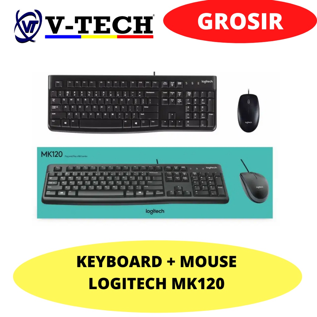 Jual KEYBOARD + MOUSE LOGITECH MK120 | Shopee Indonesia