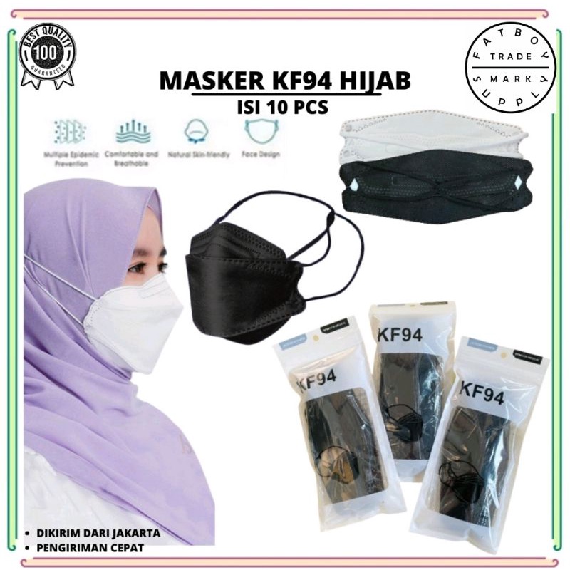 Jual MASKER KF 94 HIJAB/MASKER KF 94 HEADLOOP PREMIUM QUALITY IMPORT ...