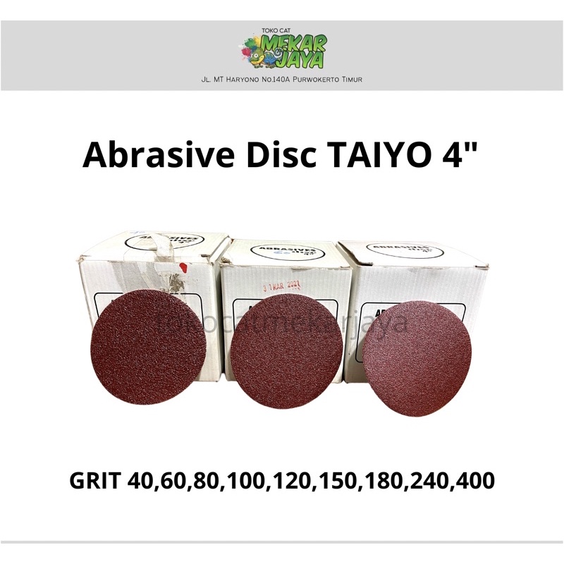Jual Abrasive Disc Taiyo 4” grit lengkap | Shopee Indonesia