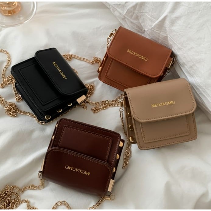 Jual TAS WANITA KECIL KULIT PETRALI SLING BAG MINI RANTAI SELEMPANG ...