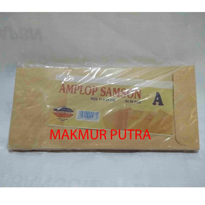Jual Amplop Coklat Salur Samson A Size 11x24cm Isi 50pcs | Shopee Indonesia