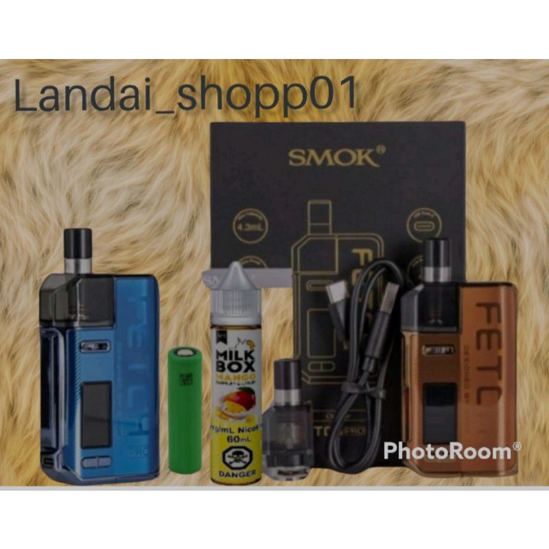 Jual PAVE VAPOOR VAPEE SMOKE FETCH PRO KIT AUETHEUTIC FULLSET BATRAY+LIGUID 60 ml | Shopee Indonesia