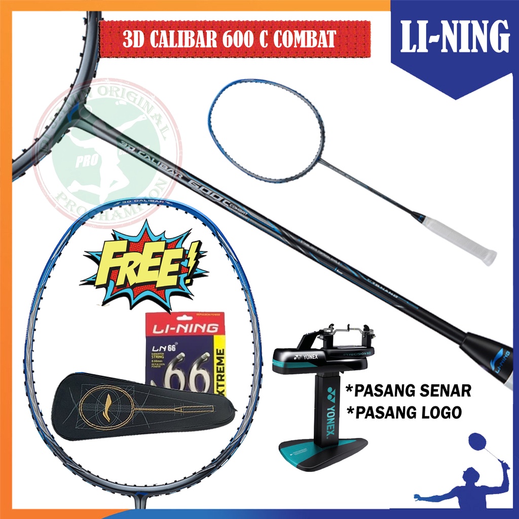 Jual Lining 3D Calibar 600 C Combat / Raket Lining Raket Badminton ...