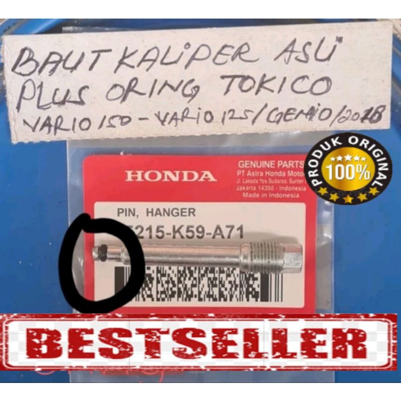 Jual 45215-K59-A71 BAUT KALIPER KAMPAS REM CAKRAM DEPAN NEW VARIO 125 VARIO 150 VARIO 160 GENIO ...