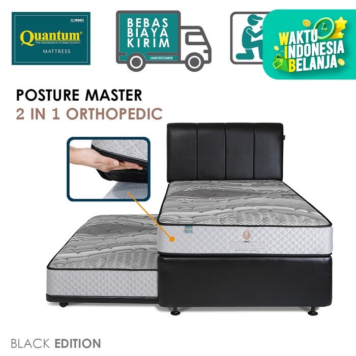 Jual Quantum Posture Master 2 in 1 Orthopedic Springbed SARABAN Bed Set ...