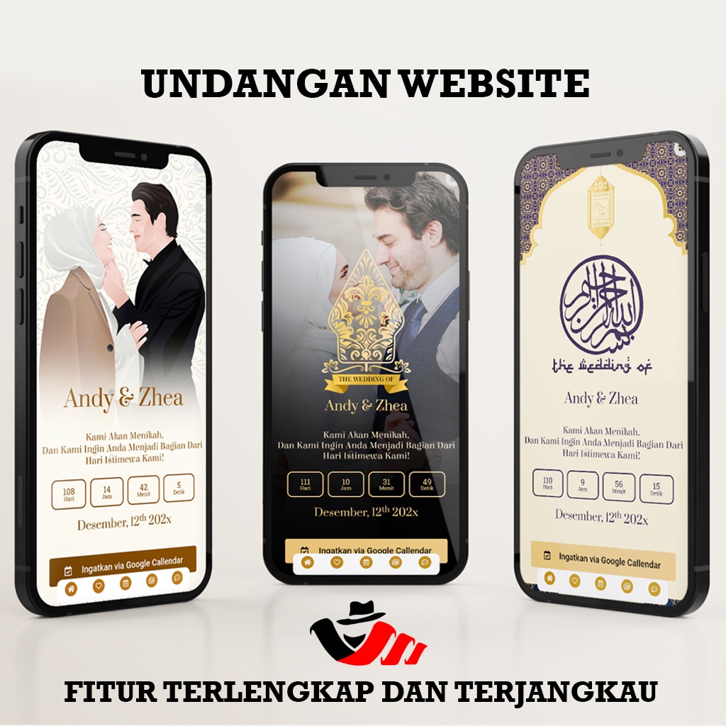 Jual Undangan Digital Website Pernikahan | Tema Foto & Tanpa Foto ...