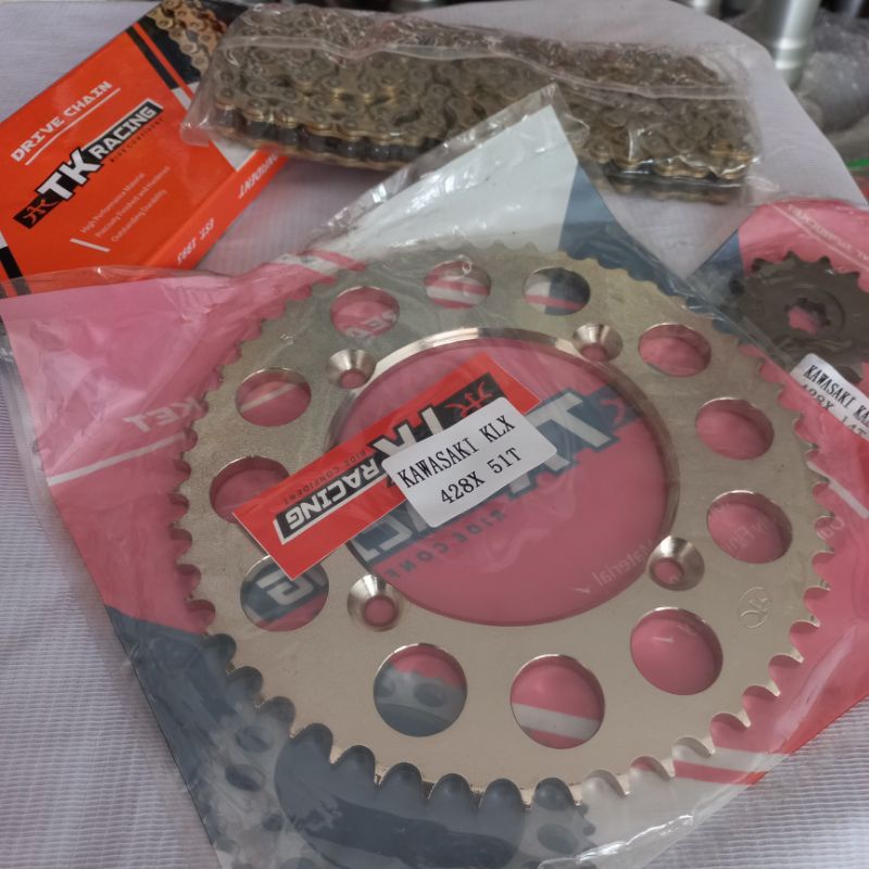 Jual gir gear full set TK racing CRF klx dtracker 150cc 428 trabas ...
