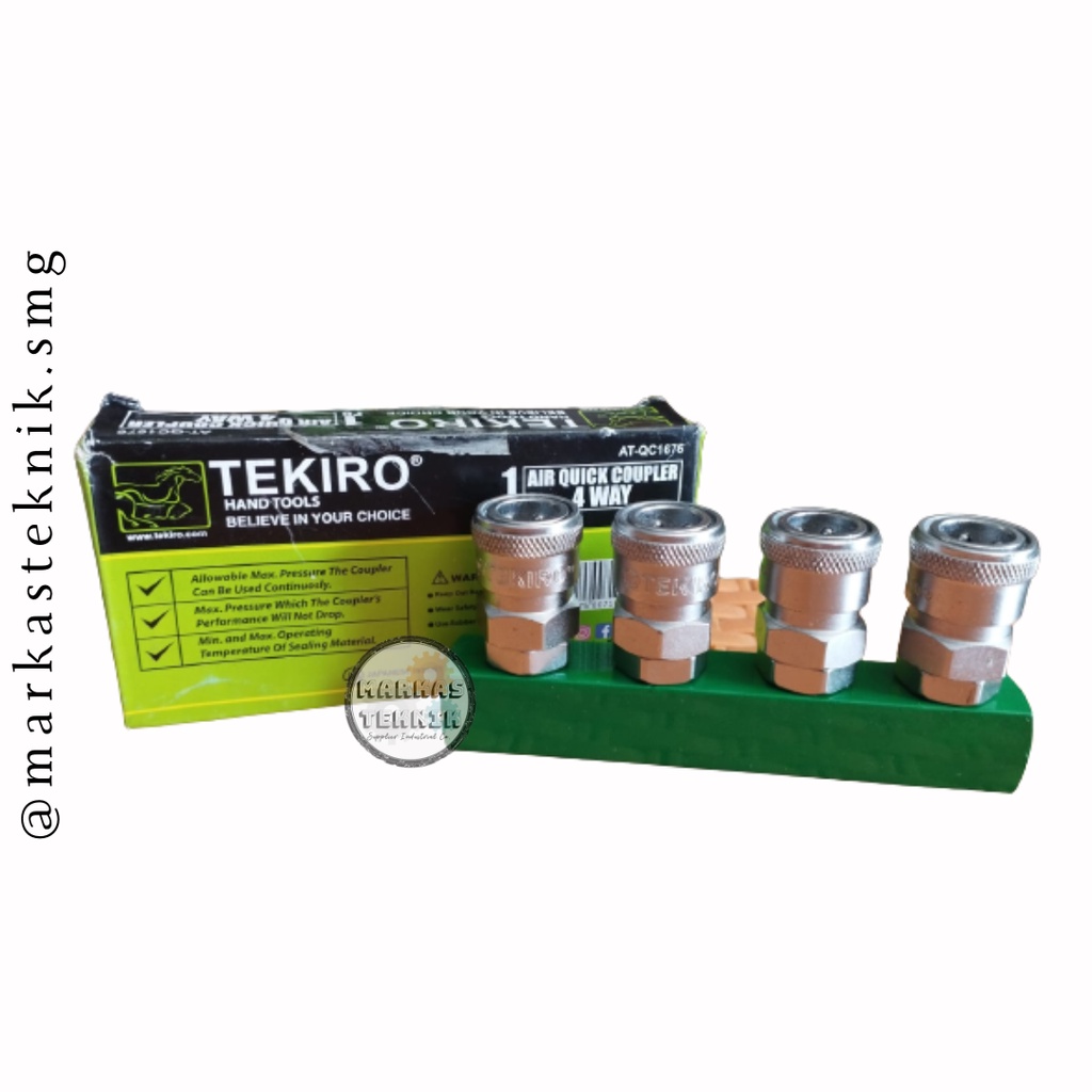 Jual TEKIRO AIR QUICK COUPLER 4 WAY / NEPEL SELANG ANGIN CABANG 4 AT ...