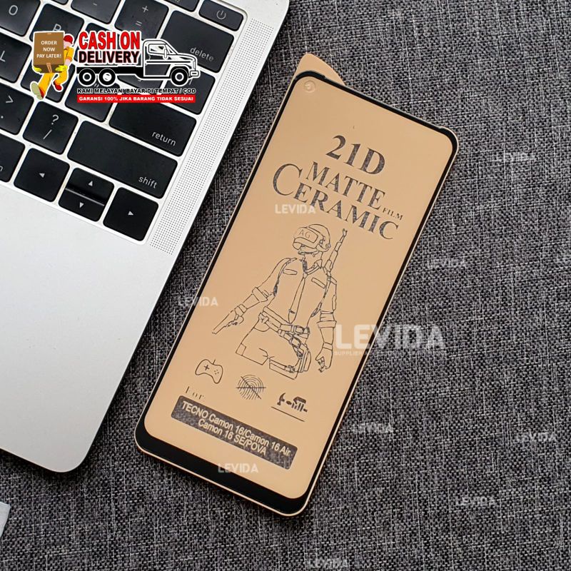 Jual Techno Pova Ceramic Matte Anti Pecah Antigores Techno Pova CYAN ...