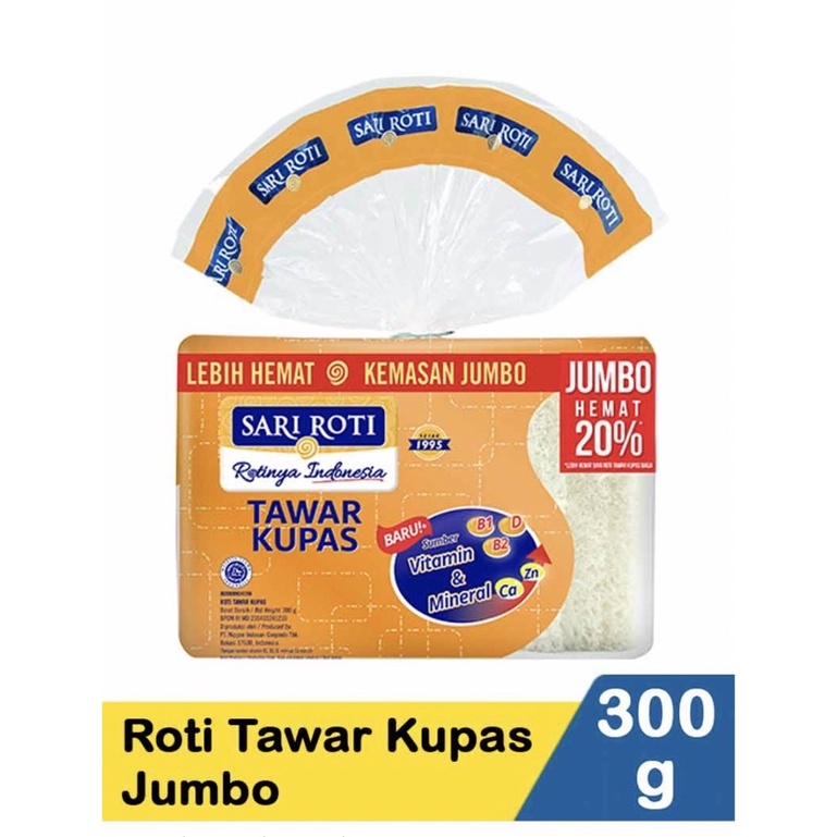 Jual SayurHD Sari Roti Tawar Kupas Jumbo 300gr | Shopee Indonesia
