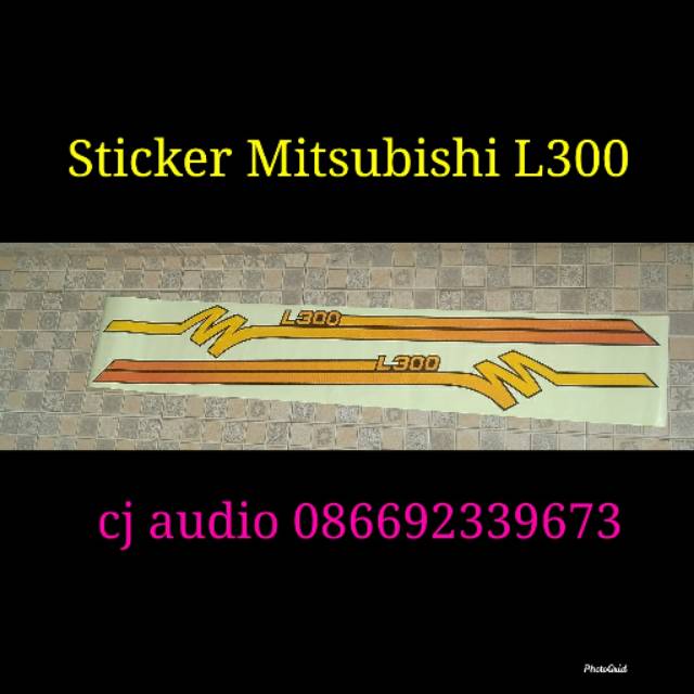 Jual Sticker stiker Mobil tulisan MITSUBISHI L 300 L300 pick up Bak ...