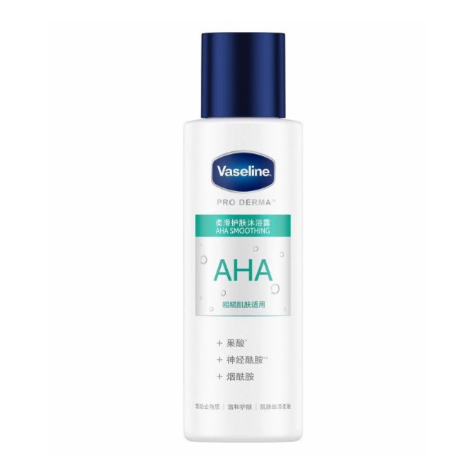 Jual Vaseline Pro Derma Shower Gel 100ml - AHA Smoothing | Shopee Indonesia