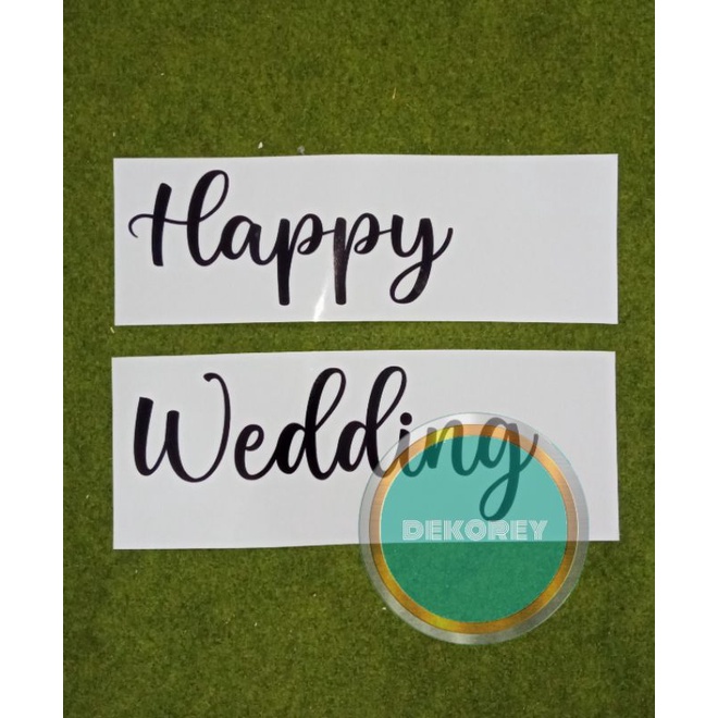 Jual stiker happy wedding sticker happy wedding happy engagement dll ...