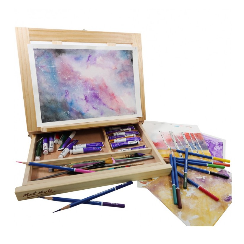 Jual Mont Marte Tabletop Easel With Drawer Shopee Indonesia