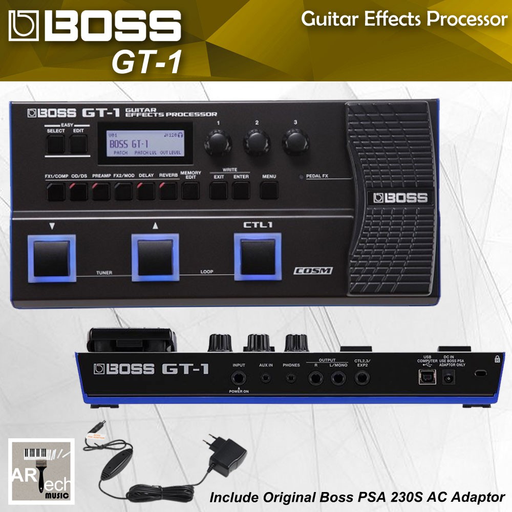Jual Boss GT-1 Guitar Multiple Effect + Adaptor / GT 1 / GT1 / Efek ...