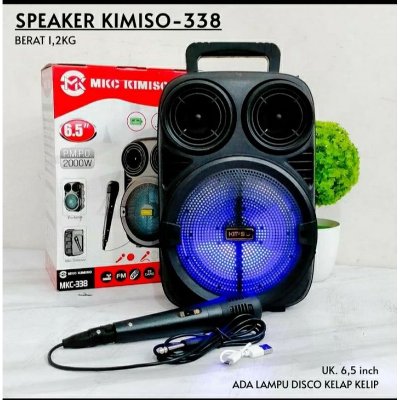 Jual Speaker Bluetooth Kimiso MKC 6,8 Inch Free Mic | Shopee Indonesia