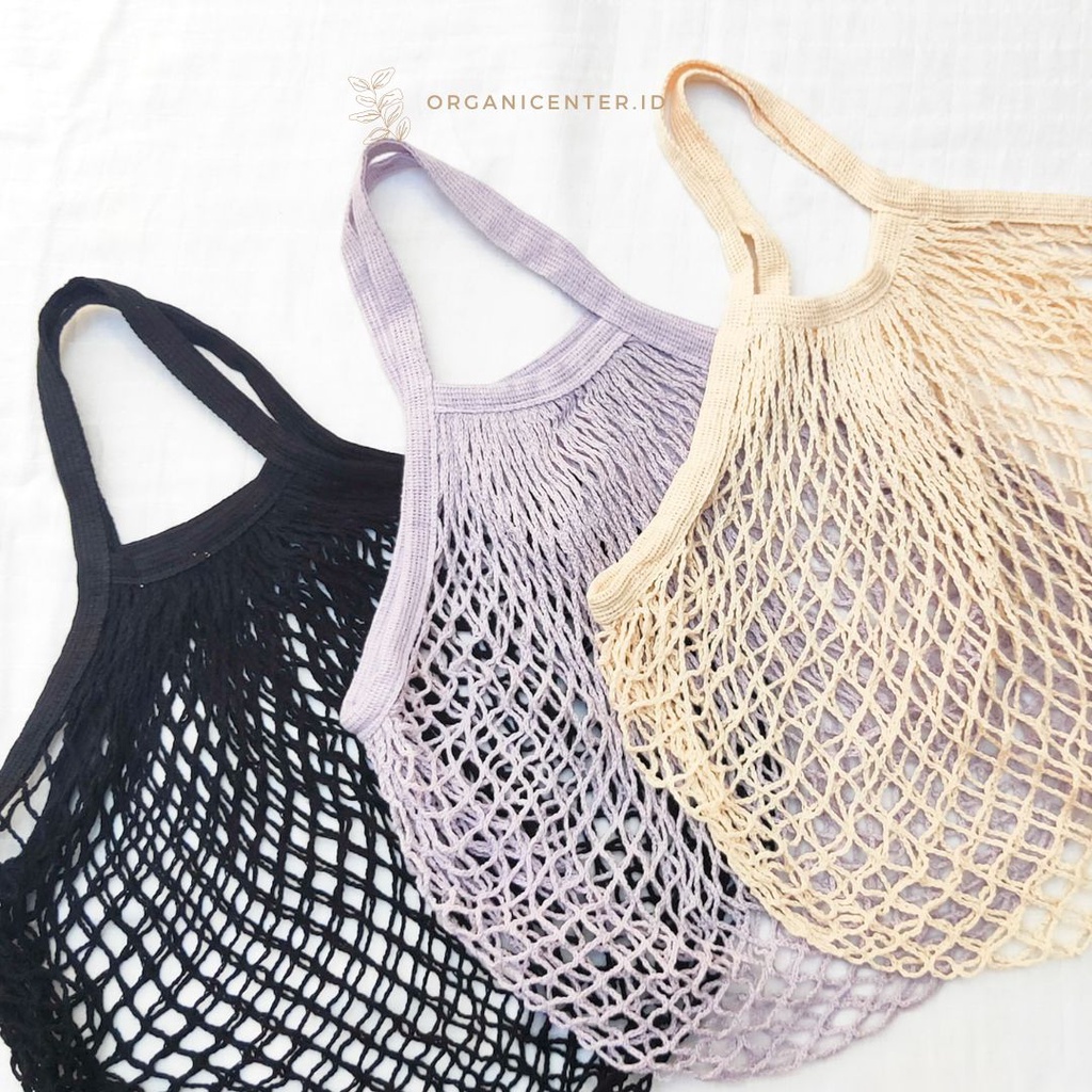 Jual Tas Jaring Reuseable Net Grocery Bag Tas Pantai Katun Cotton Mesh ...
