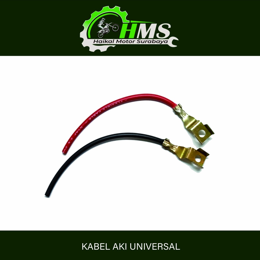 Jual KABEL + SKUN AKI UNIVERSAL "HITAM - MERAH" (Harga Per set isi 2 ...