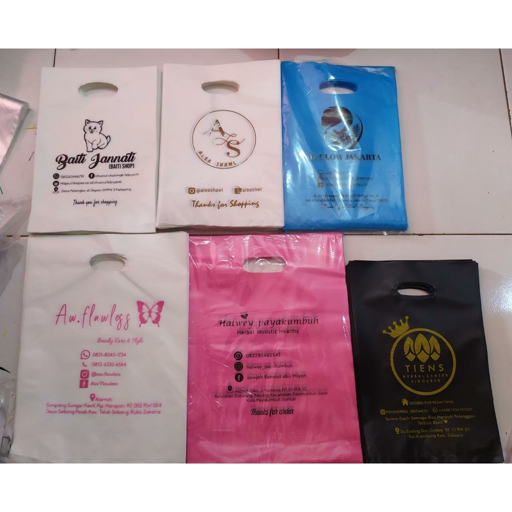 Jual plastik packing /plastik olshop /plastik sablon /custom sablon ...