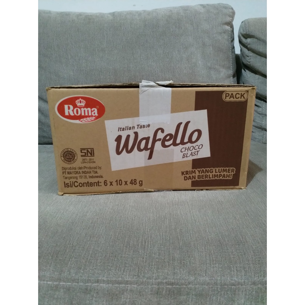 Jual Wafello 2000 Sachet ( Renceng ) Wafer Roma DUS per KARTON | Shopee ...