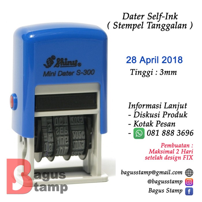 Jual Stempel Tanggal / Dater Otomatis Shiny S300 ( Mini Dater Stamp ... Jual Stempel Tanggal / Dater Otomatis Shiny S300 ( Mini Dater Stamp ...