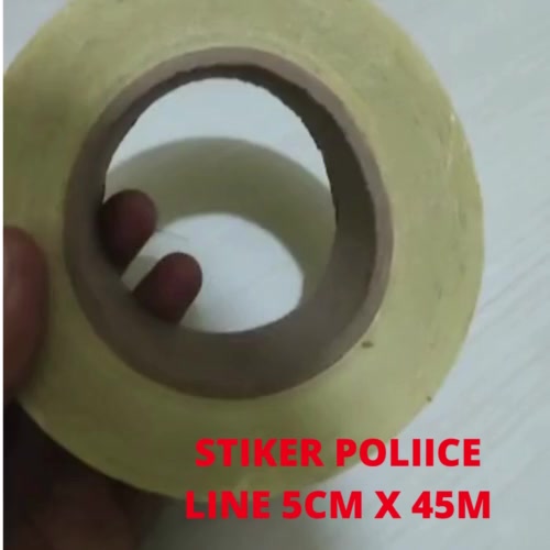 Jual Stiker Reflective Police Line - Kuning hitam 5cm x 45mtr | Shopee ...